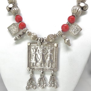 Exquisitely Handcrafted Antique Indian Silver Amulet, Vintage Tibetan ...