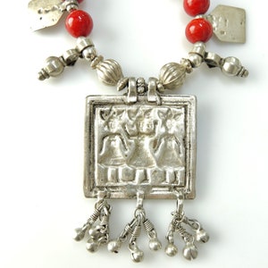 Exquisitely Handcrafted Antique Indian Silver Amulet, Vintage Tibetan ...