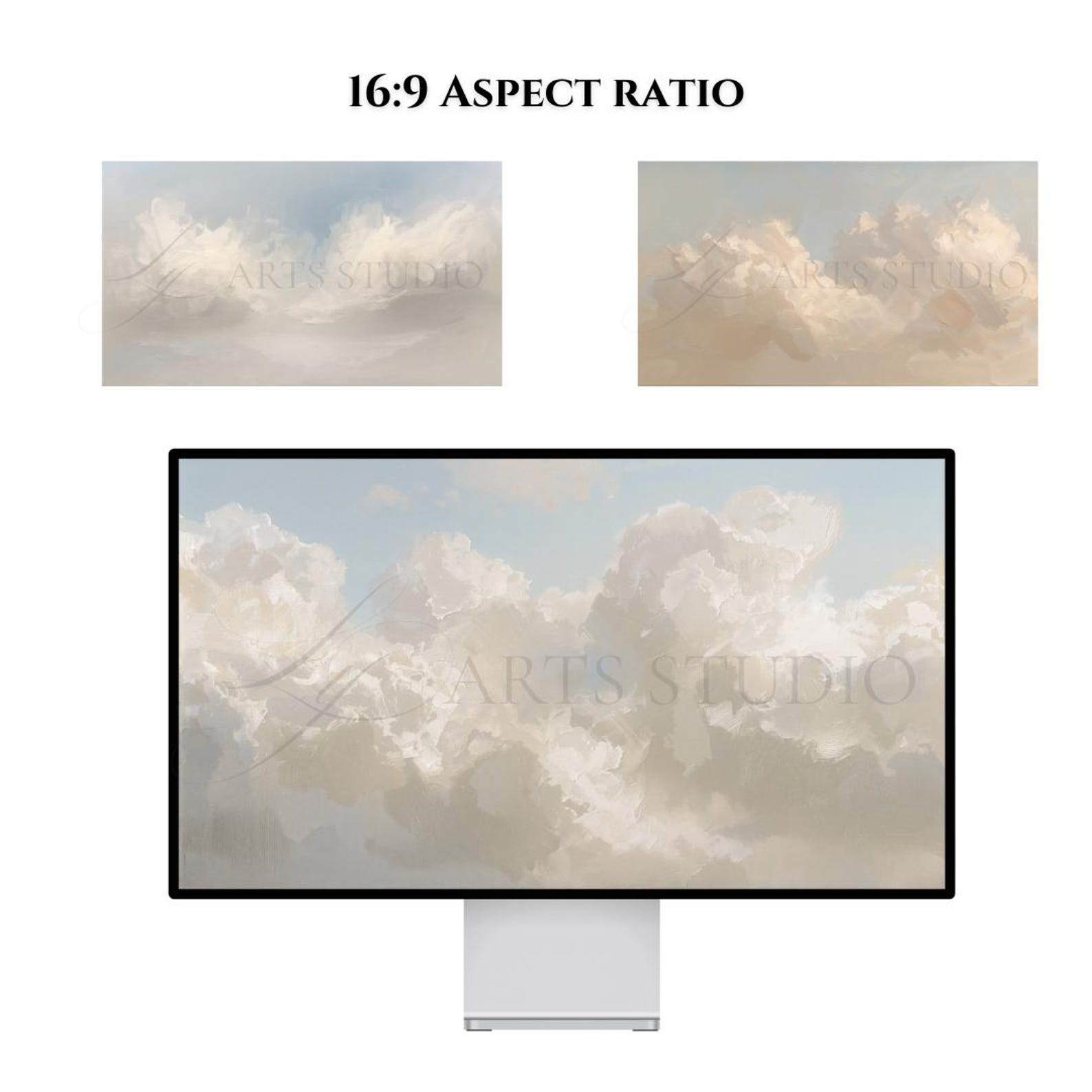 15-in-1 Neutral Cloud Wallpaper Bundle | Ultrawide Desktop Phone Watch ...