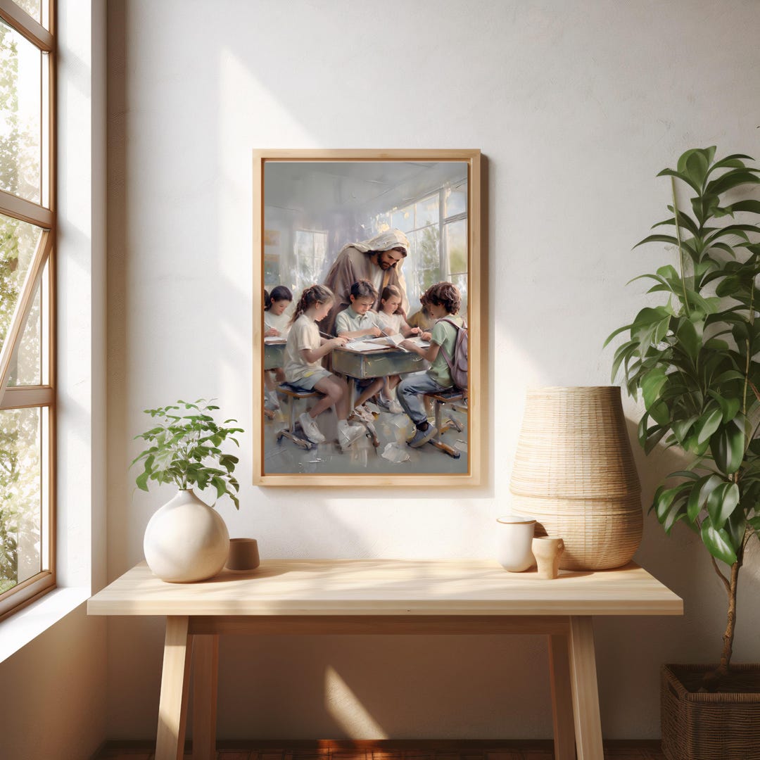 Jesus in the Classroom With Children - Christian Teacher Gift ...