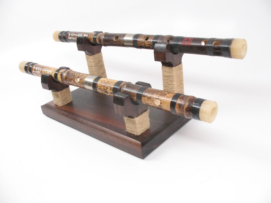Bamboo Flute Stand Holder Display Holds 2 Flutes #1020 - Etsy