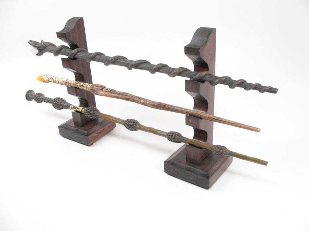 Magic Wand Stand Wizard Desktop Display Holds Three Wands #1429 - Etsy