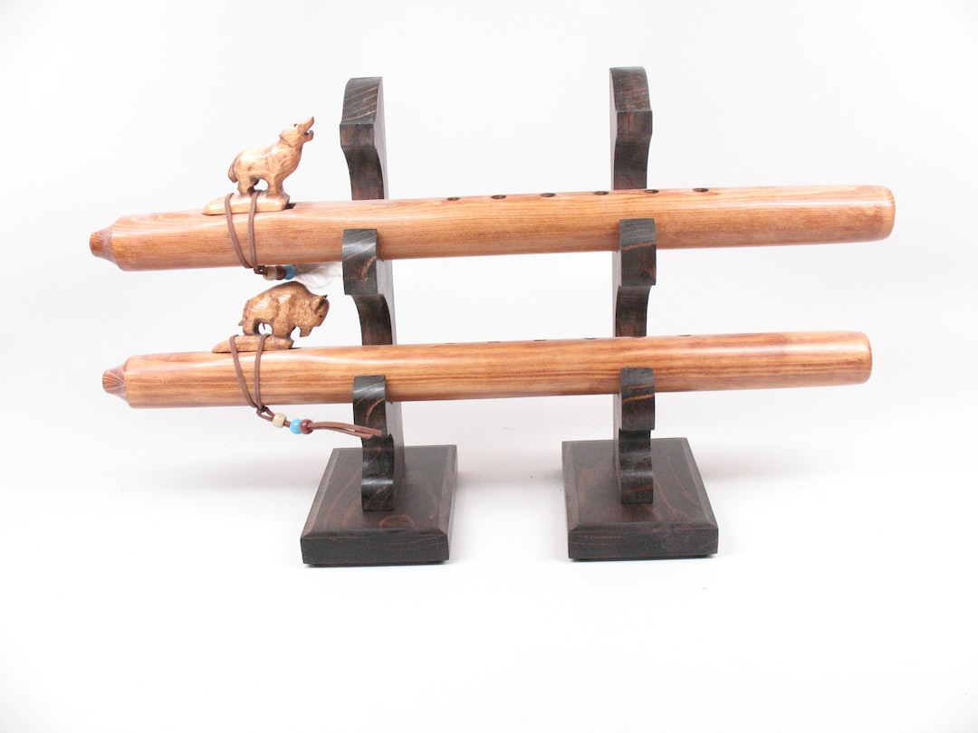 Native American Flute Stand Holder Display Holds Two Flutes #418 - Etsy
