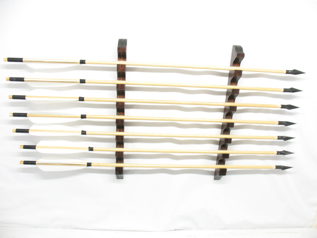 Wall Hanging Arrow Rack Stand Organizer Display Holds Seven Arrows 212 ...