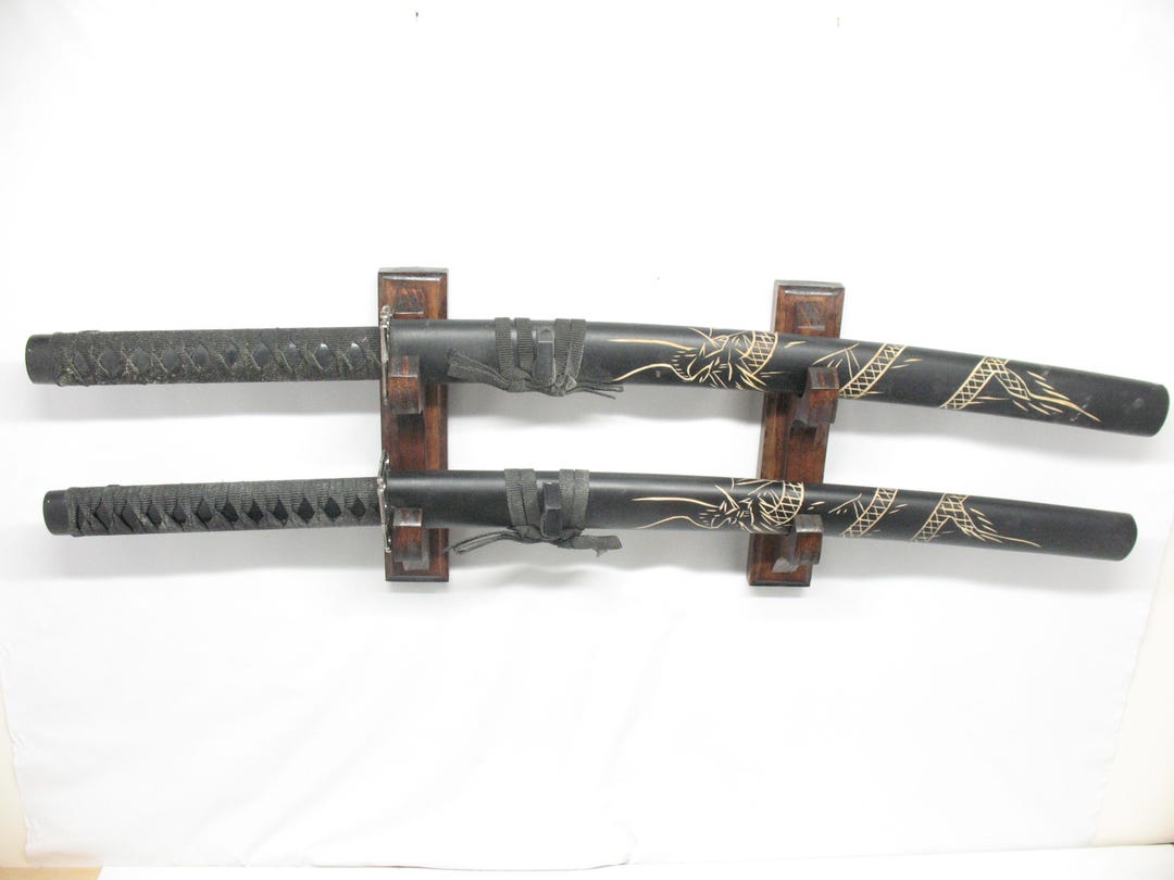 Hanging Sword Stand Display Holder Holds 2 Swords #1039 - Etsy