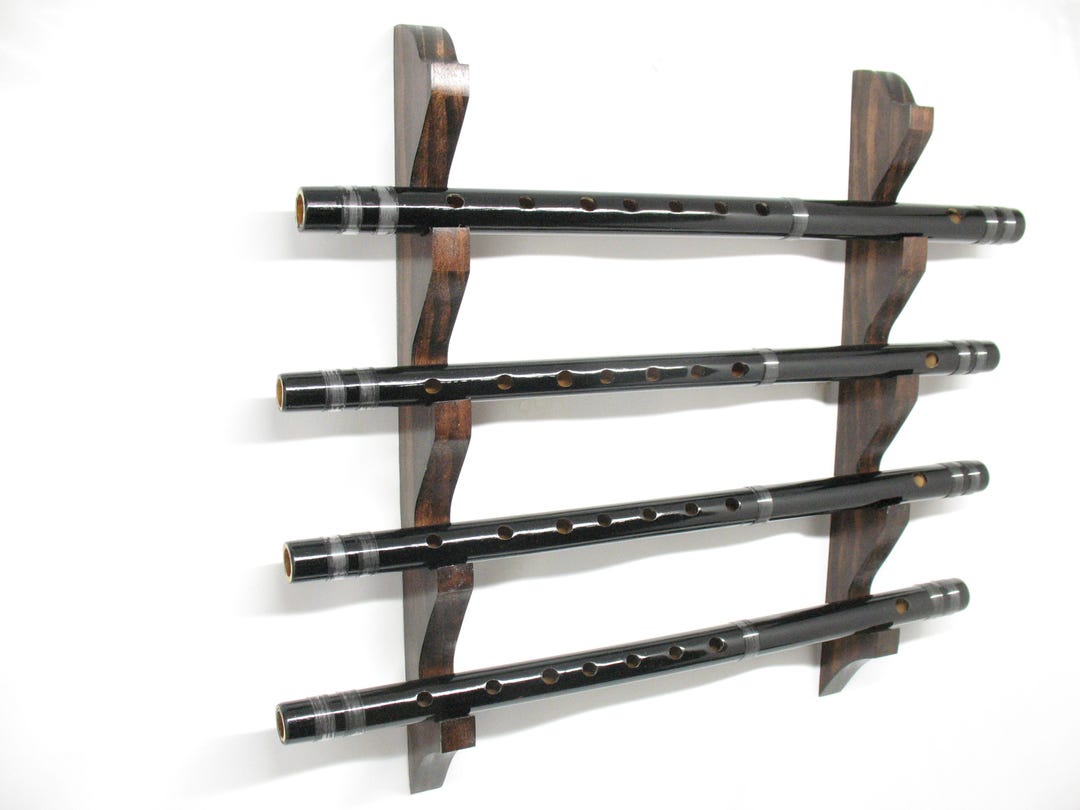 Bamboo Flute Stand Holder Display Holds 4 Flutes Wall Hanging #969 - Etsy