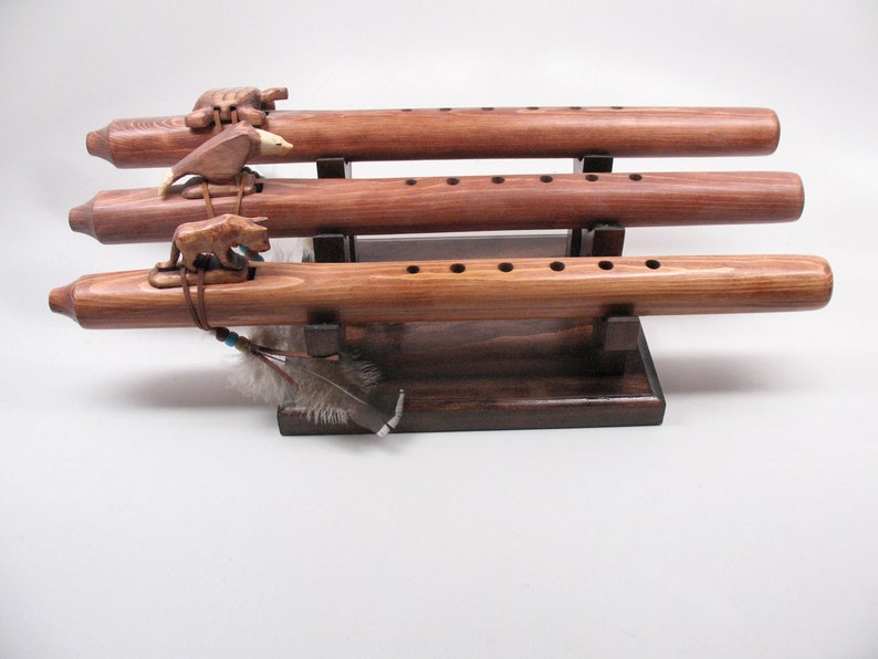 Native American Flute Stand Holds Three Flutes #959 - Etsy