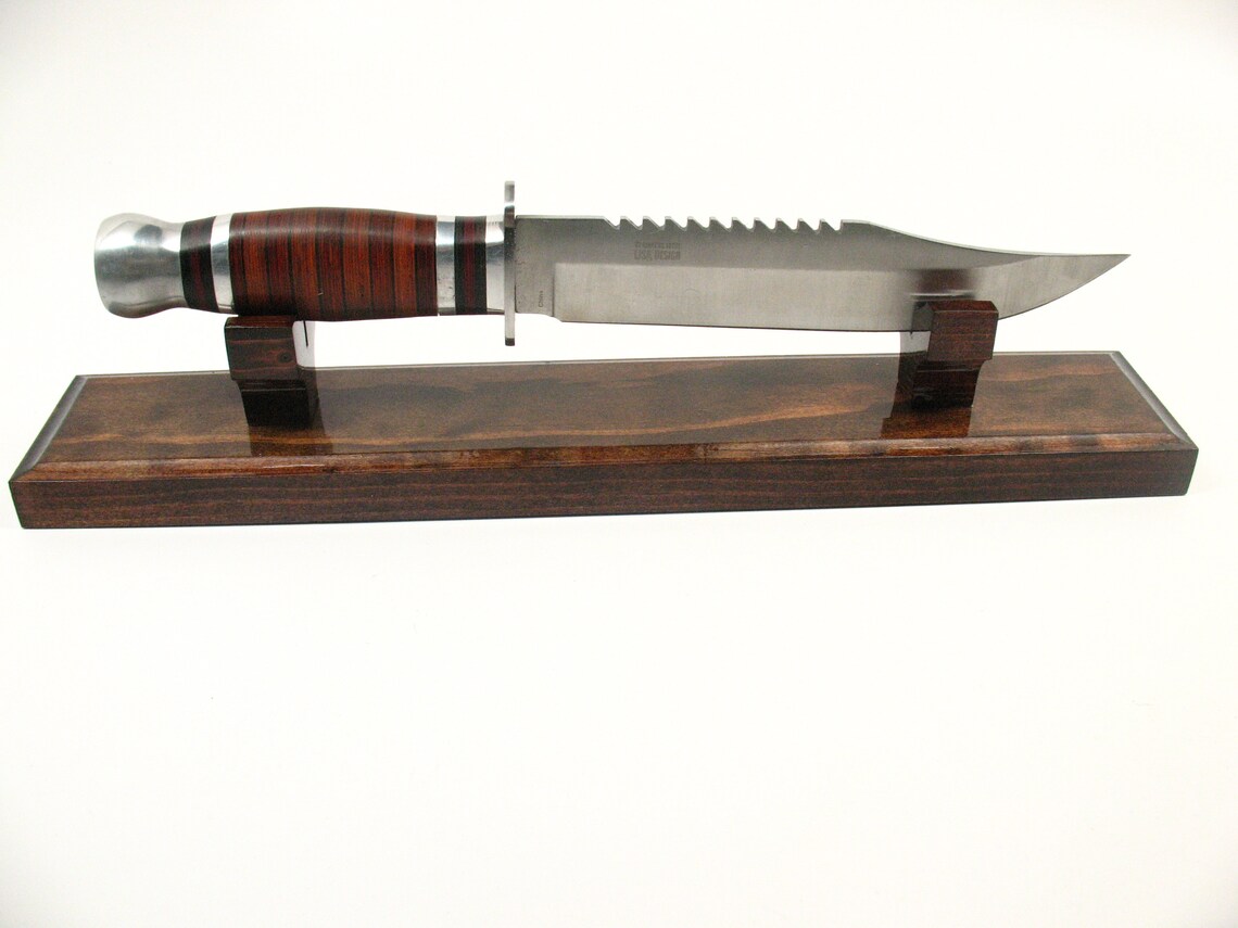 Bowie Knife Stand Cradle Holder Display Wooden 606 - Etsy