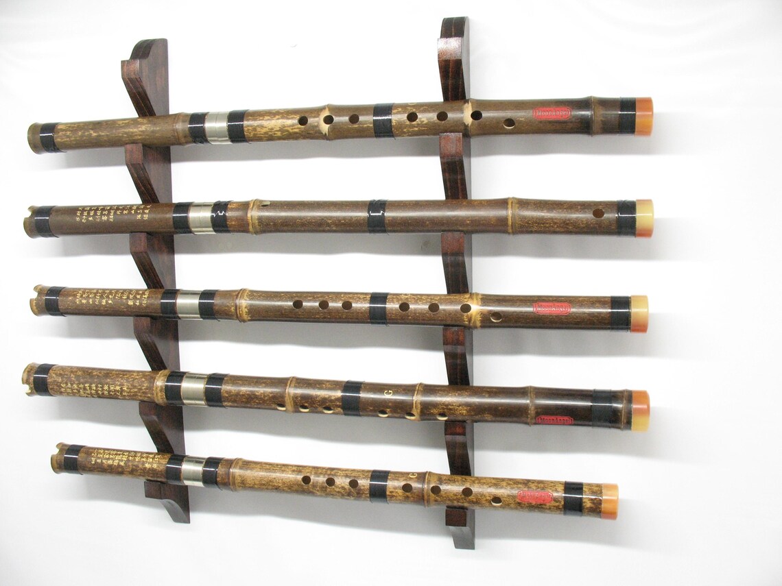 Bamboo Flute Stand Display Holds 5 Flutes Wall Hanging #932 - Etsy