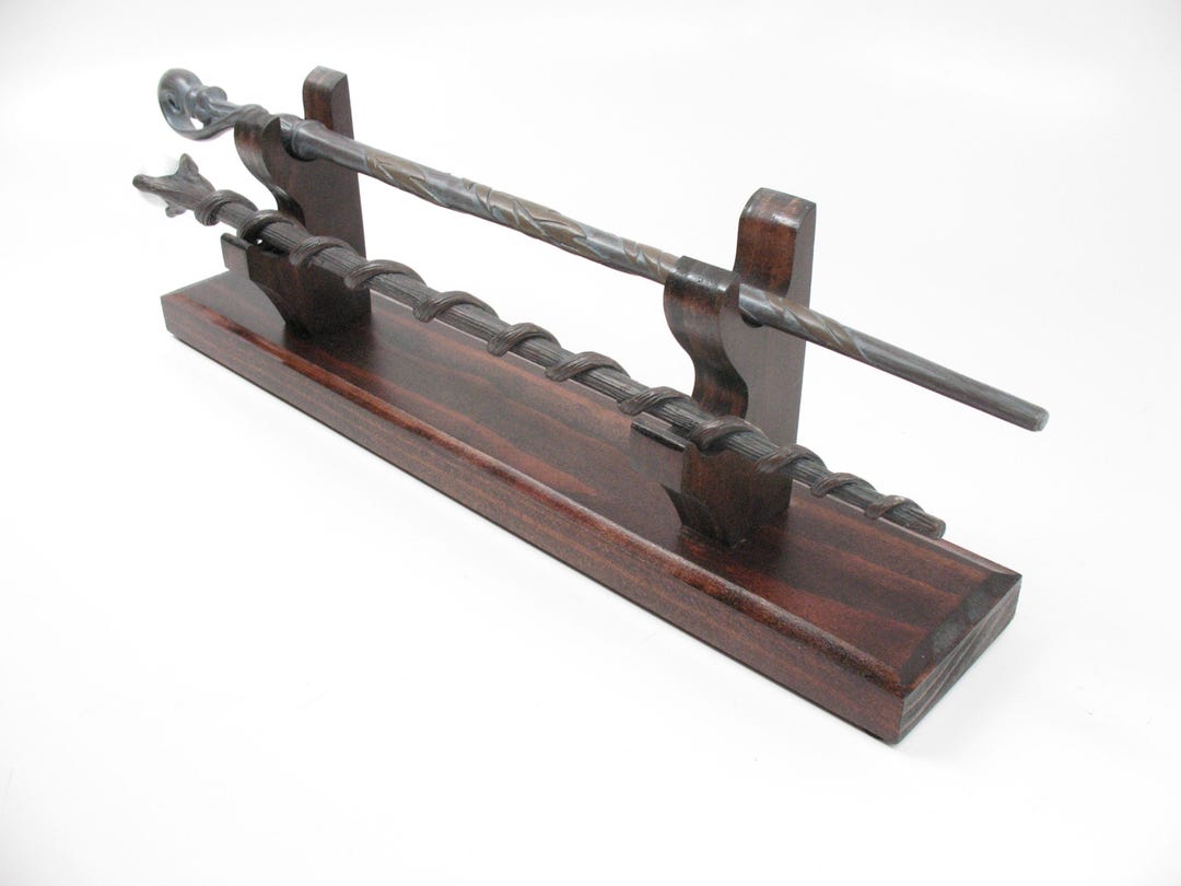 Wizard Magic Wand Stand Display Holds 2 Wands Desktop 1718 - Etsy
