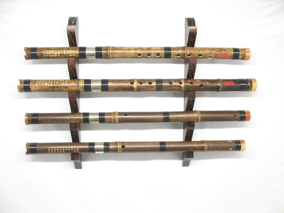 Bamboo Flute Stand Display Holds 4 Flutes Wall Hanging #931 - Etsy
