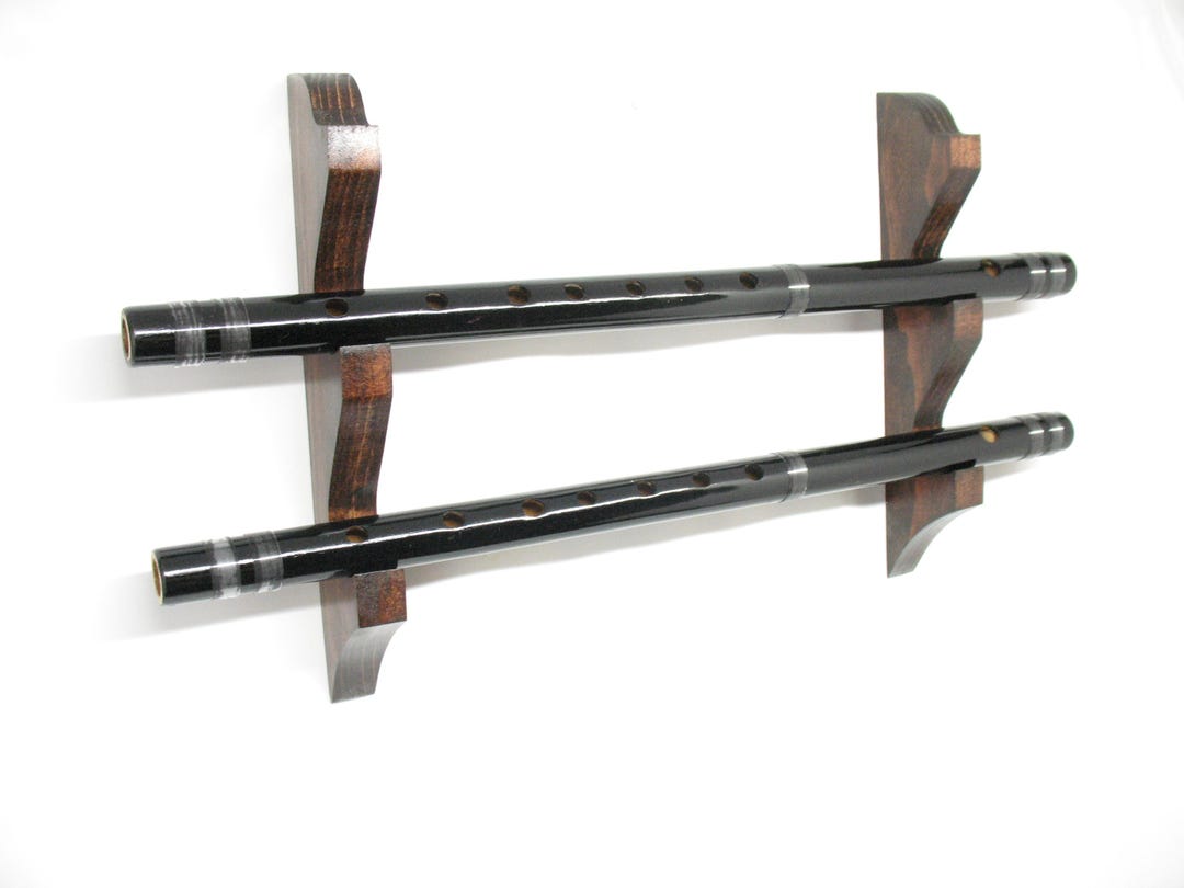 Wall Hanging Flute Stand Holder Display Holds 2 Flutes #965 - Etsy