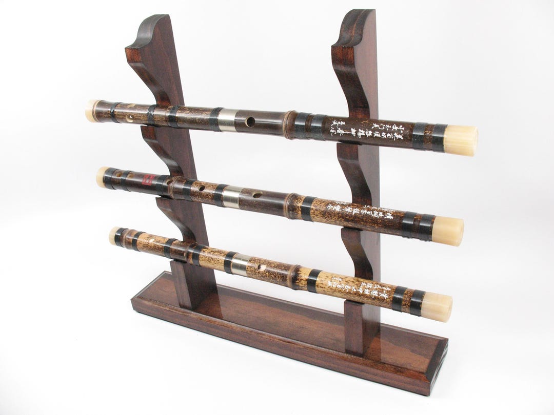Bamboo Flute Stand Display Holds 3 Flutes #942 - Etsy