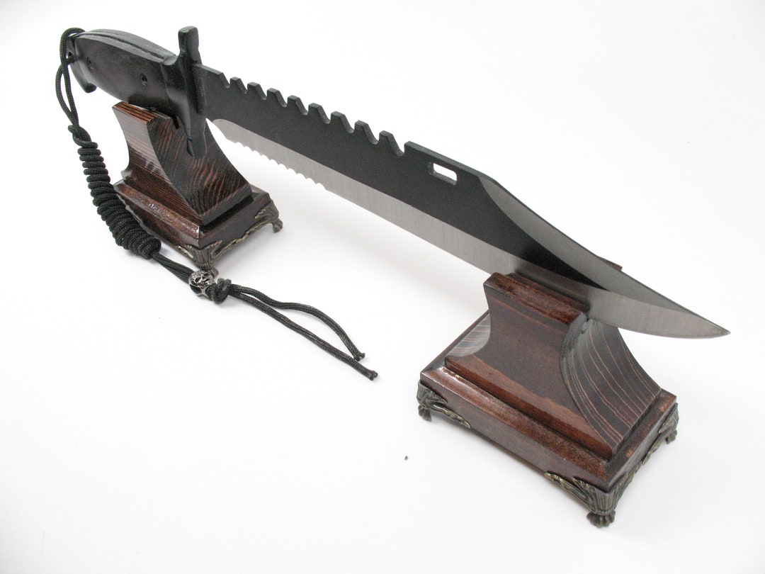 Hunting Knife Stand Storage Holder Display Bowie Desktop Collector 231 ...