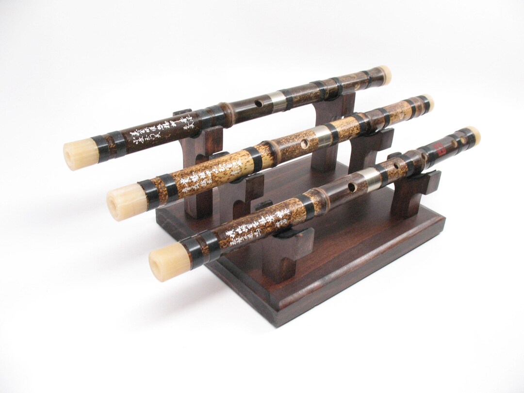 Bamboo Flute Stand Holder Display Rack Holds 3 Flutes #936 - Etsy