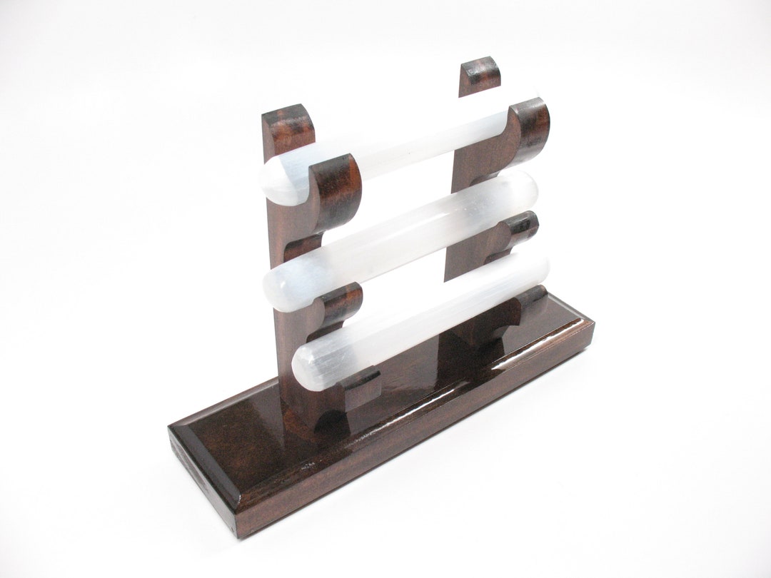 Selenite Crystal Rods With Stand Desktop Office With 3 Rods 846 - Etsy