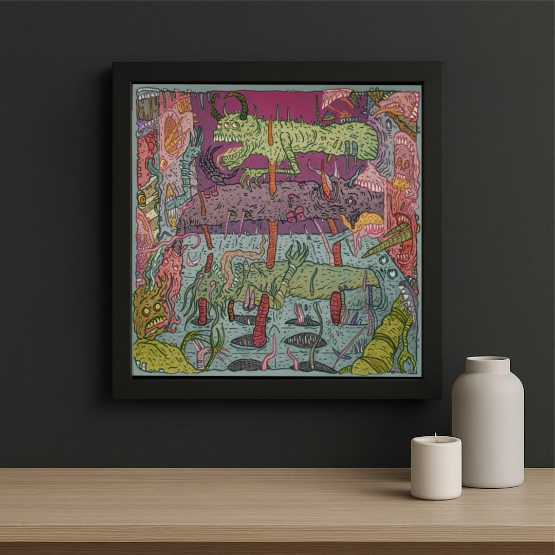 Surreal Crinoid Incepsis Art Print: Abstract Monster Wall Decor - Etsy