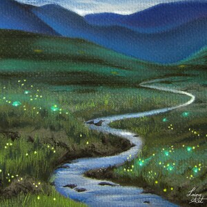 Enchanted River - Original Art - Charcoal Drawing, Pastel Painting ...