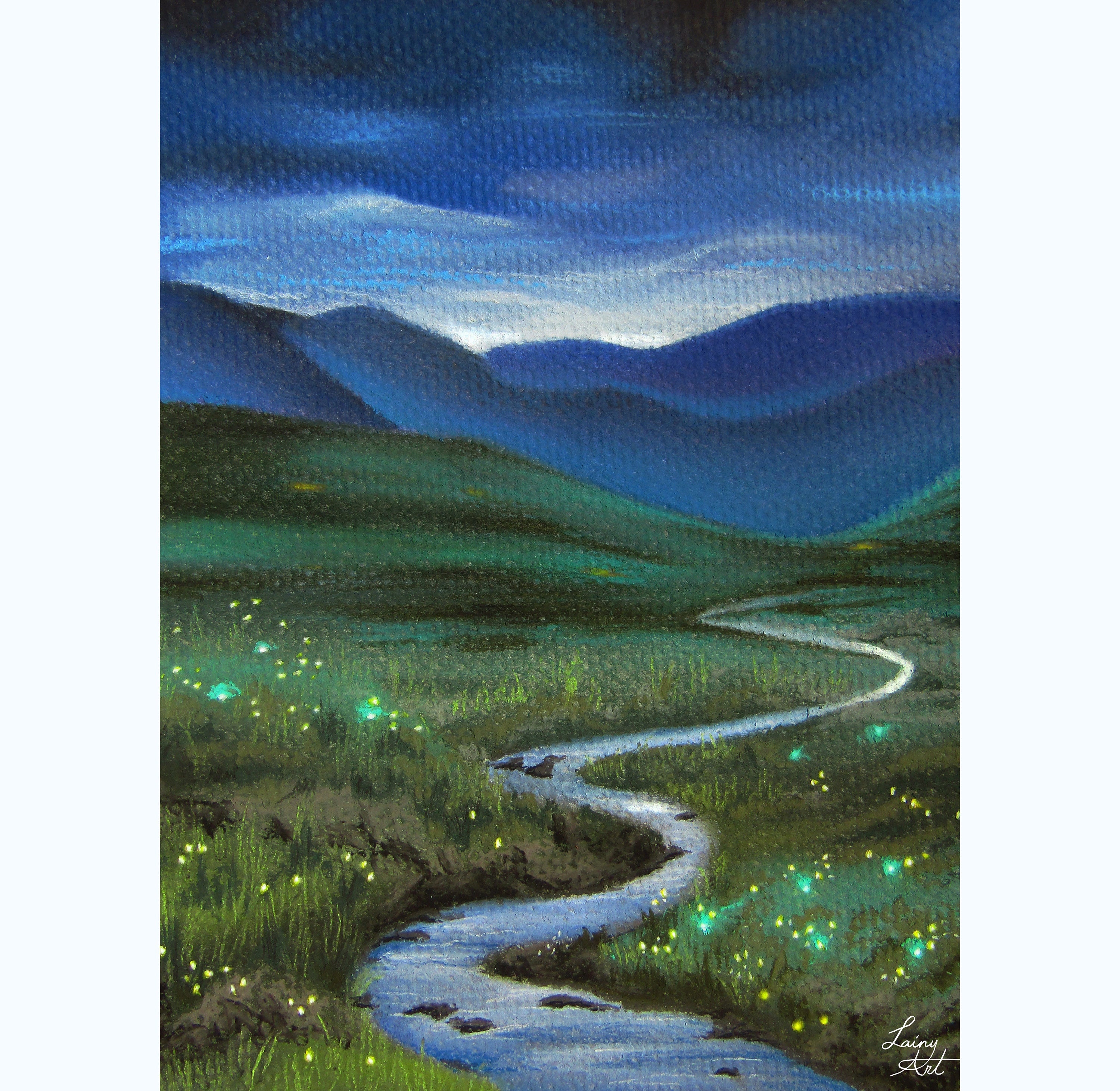 Winding River Drawing