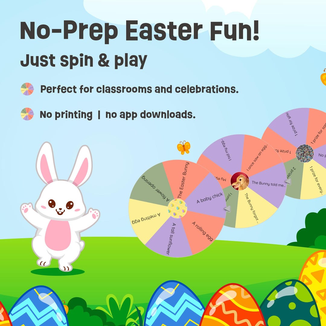 Easter Spinner Game for the Classroom, Home or Parties | 5 No-prep ...