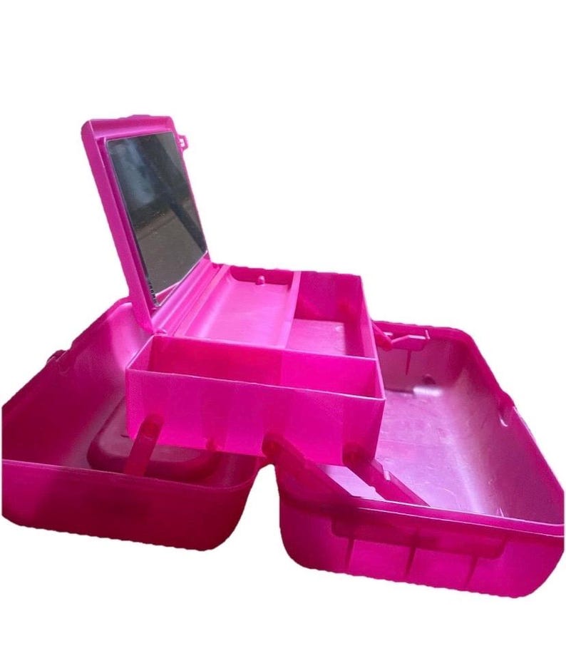 Vintage 80-90s Pink Caboodles Makeup Case With Mirror | Retro Cosmetic ...