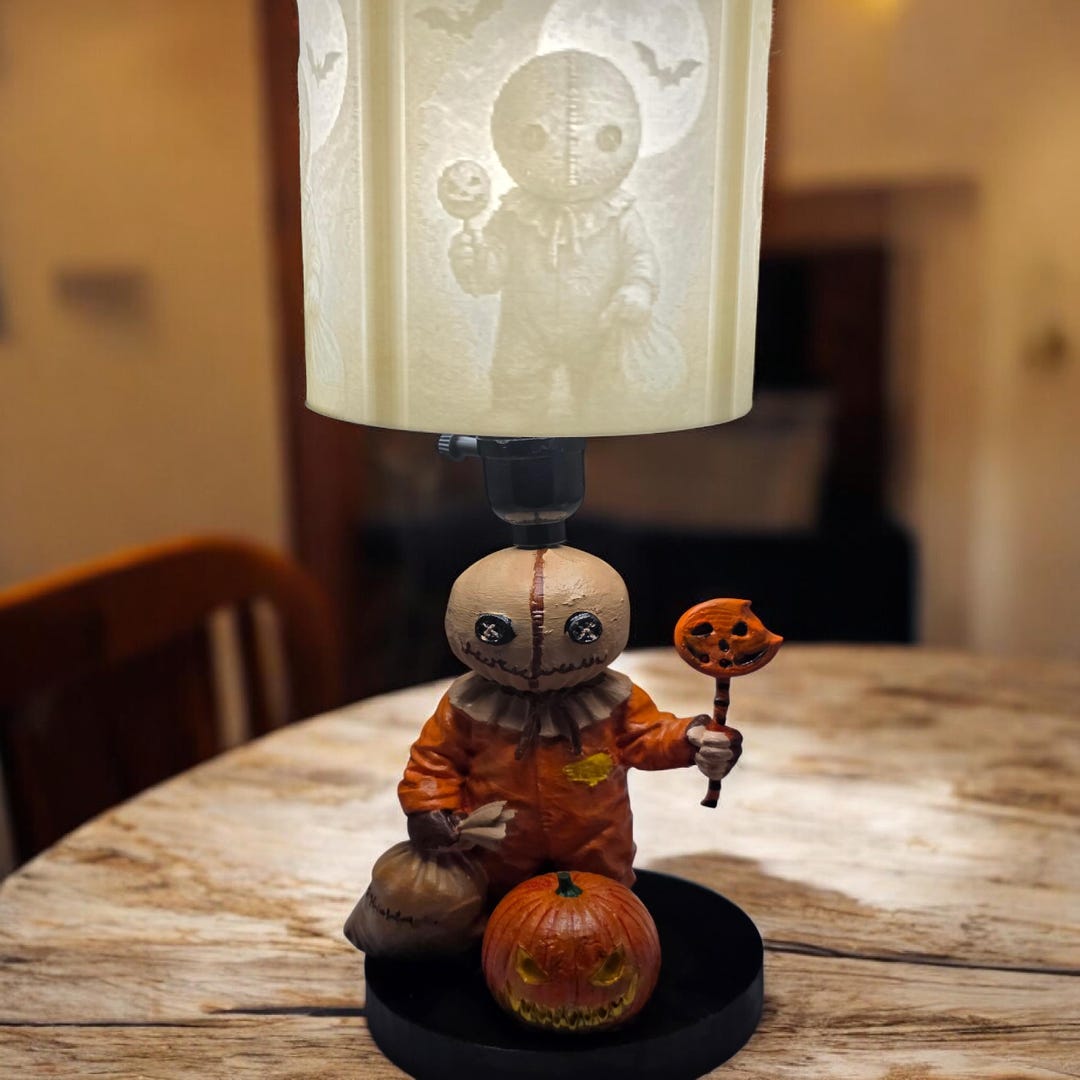 Custom Hand Painted Sam Trick or Treat Lamp - Etsy