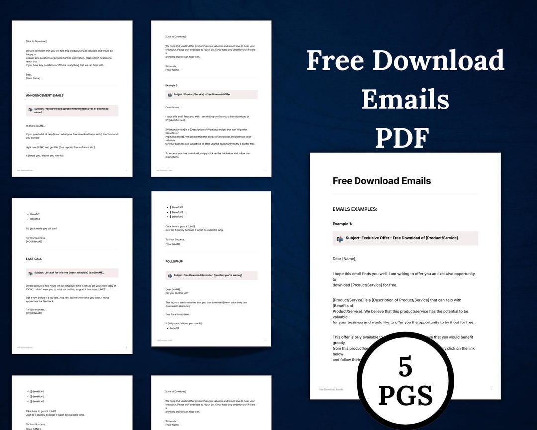 Free Download Email Templates PDF – Digital Opt-in Emails for Coaches ...