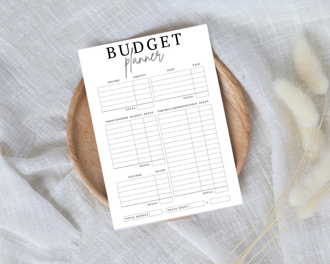 Editable Printable Budget Planner, Instant Download, Customizable ...