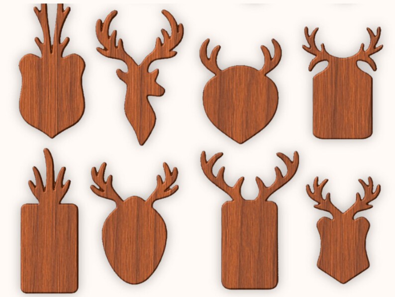 Deer Antler Cutting Board Templates: Rustic CNC Router - Laser Files ...