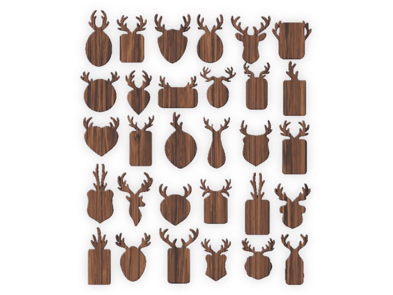 Deer Antler Cutting Board Templates: Rustic CNC Router - Laser Files ...