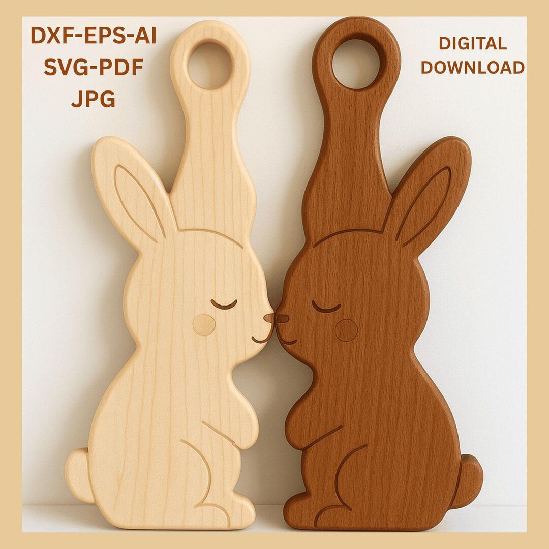 Bunny Cutting Board Template: CNC Router and Laser Ready, SVG DXF ...