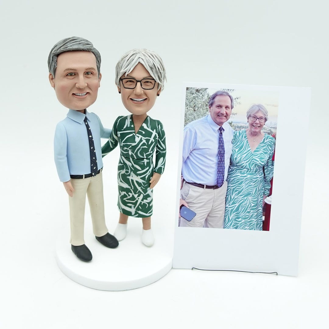 Custom Couple Bobbleheads, Personalized Clay Figurines, Unique ...