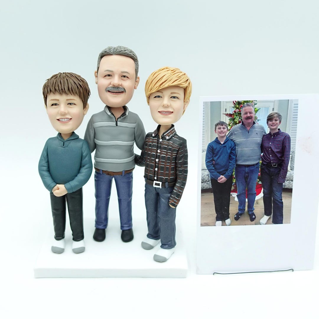 Custom Family Bobbleheads: Personalized Clay Figurine Gift - Etsy