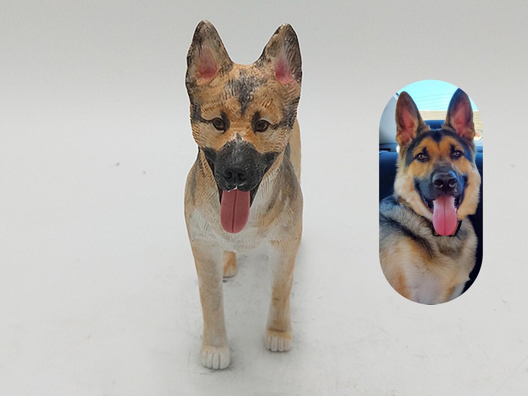 German Shepherd Wedding Cake Topper Sculpture, Custom Dog Birthday Cake ...