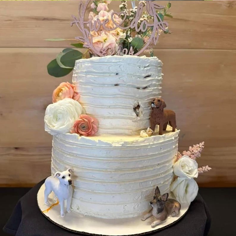 Custom Dog Wedding Cake Toppers, Personalized Pet Cake Toppers, Cat ...