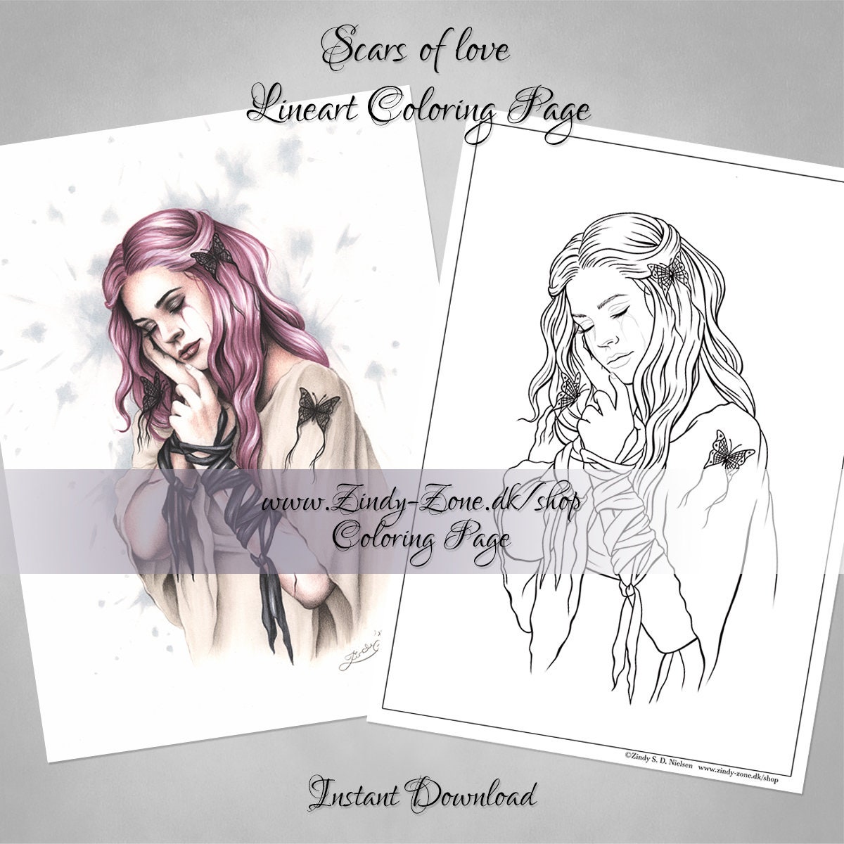 Emo Love Coloring Pages