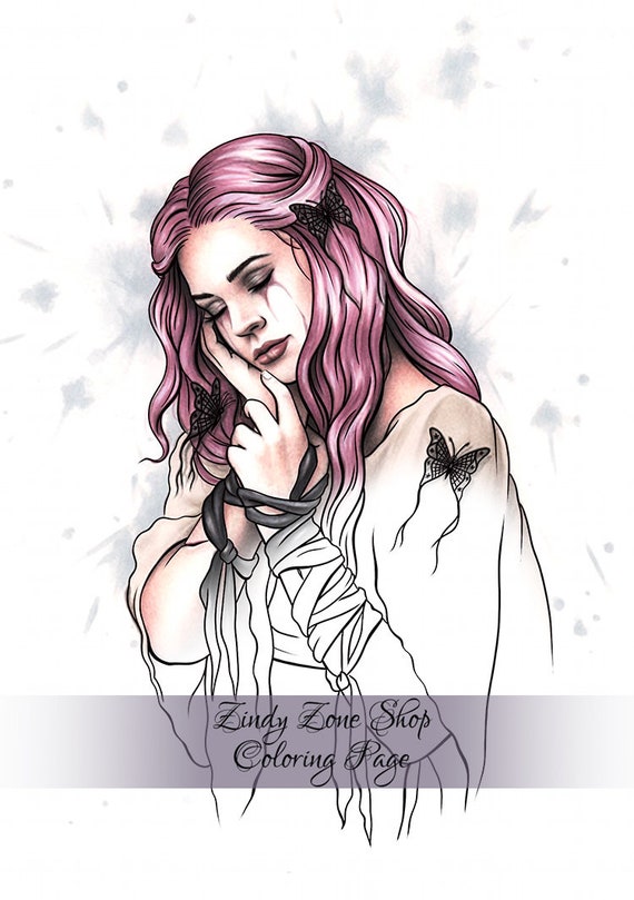 Emo Love Coloring Pages