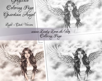 Angel Wings Coloring | Etsy