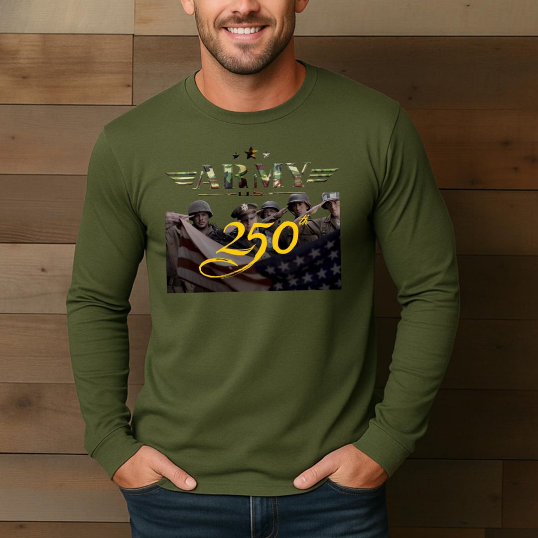 Limited Edition - Military Anniversary Long Sleeve Tee, Veteran 250th ...