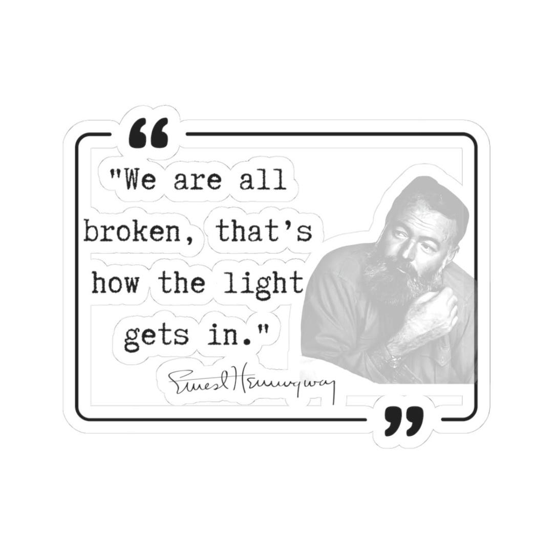 Ernest Hemingway Sticker Signature- Literary Bookish Sticker for ...