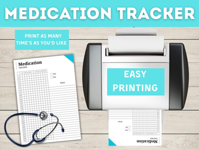 Printable Medication Tracker: Daily Medicine Log (PDF) - Etsy Canada
