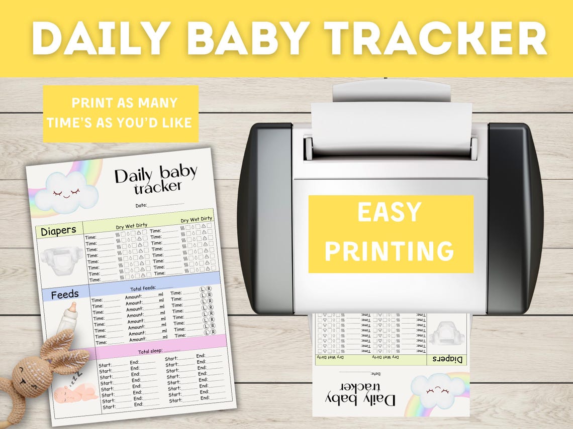 Daily Baby Tracker Printable: Newborn Routine Log (PDF) - Etsy