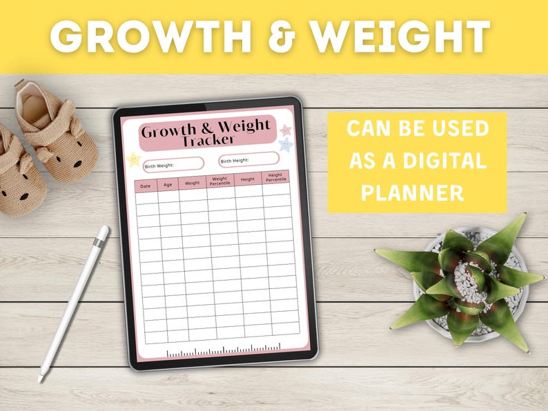 Baby Growth and Weight Tracker: Printable Milestone Log (PDF) - Etsy