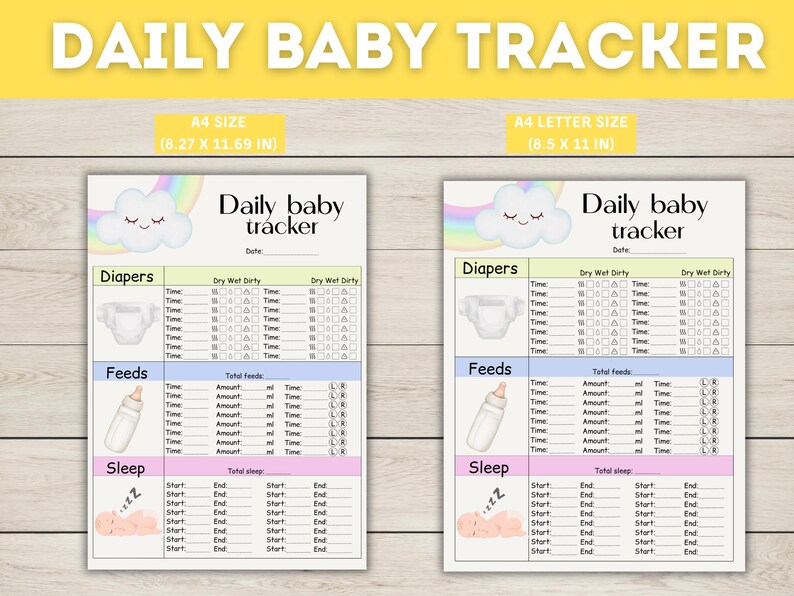 Daily Baby Tracker Printable: Newborn Routine Log (PDF) - Etsy