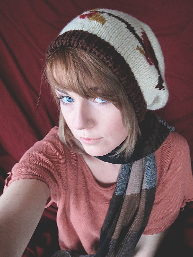 KNITTING PATTERN - Robin Redbreast Knit Slouchy Hat - Etsy