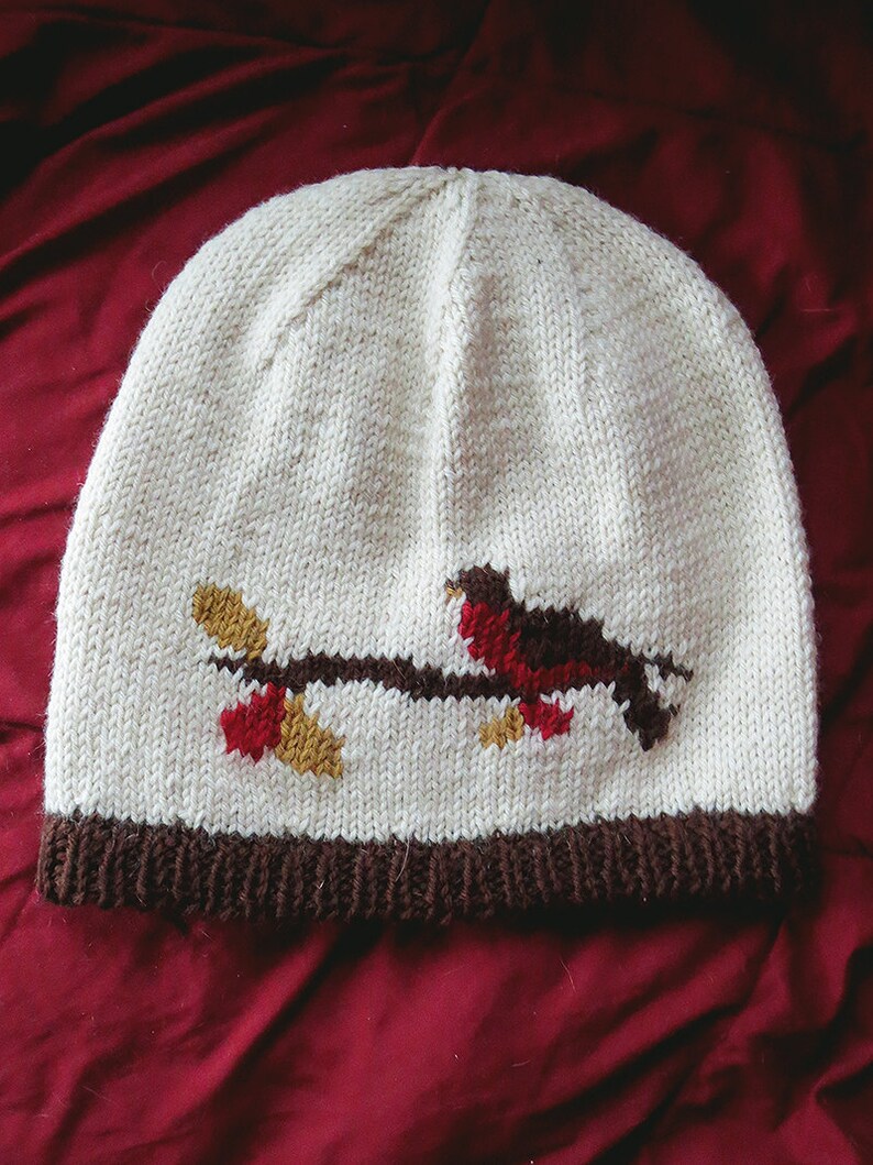 KNITTING PATTERN - Robin Redbreast Knit Slouchy Hat - Etsy