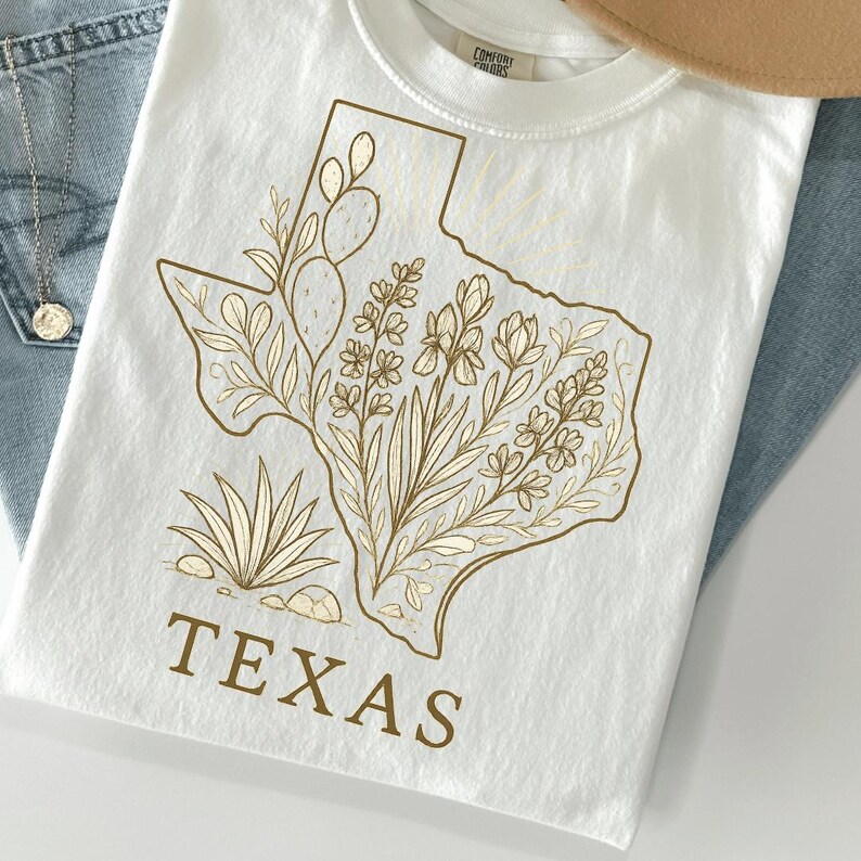 Texas State PNG, Botanical Line Art Clipart, Bluebonnet and Cactus ...