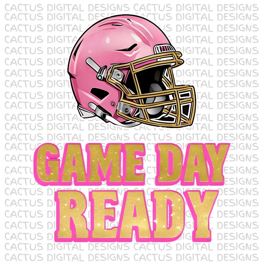 Game Day Ready PNG – Pink Glitter Football Helmet Sublimation for Girls ...