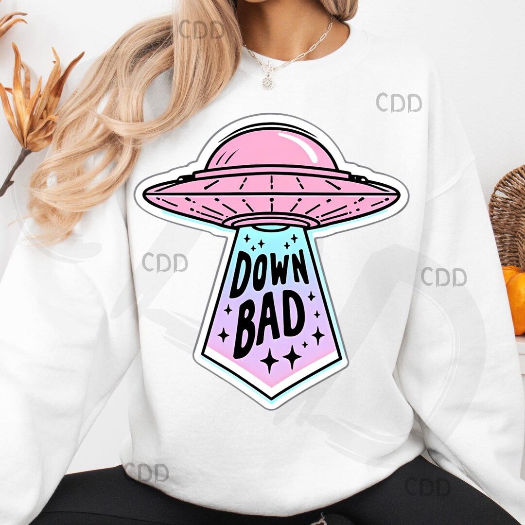 Down Bad Png, Alien Ufo Design, Pastel Vaporwave Clipart, Space Themed ...