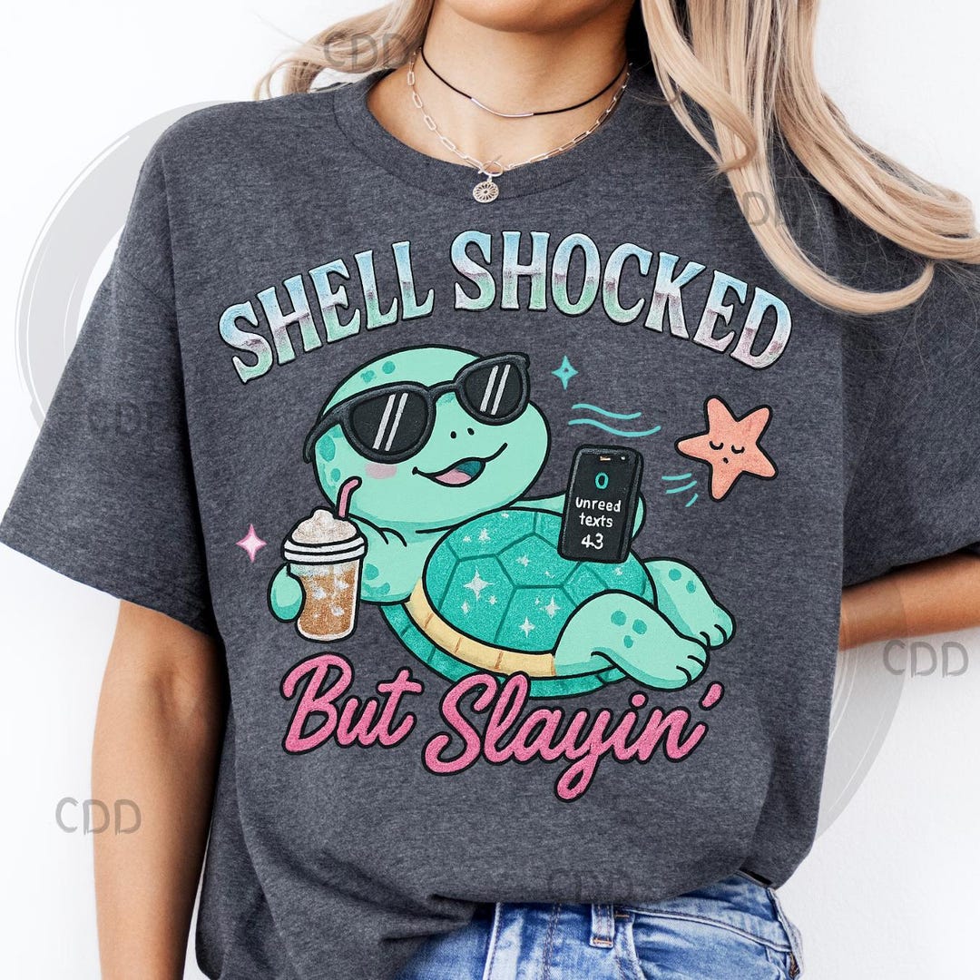 Funny Turtle Png, Iced Coffee Turtle Art, Slayin Turtle Clipart, Ocean ...